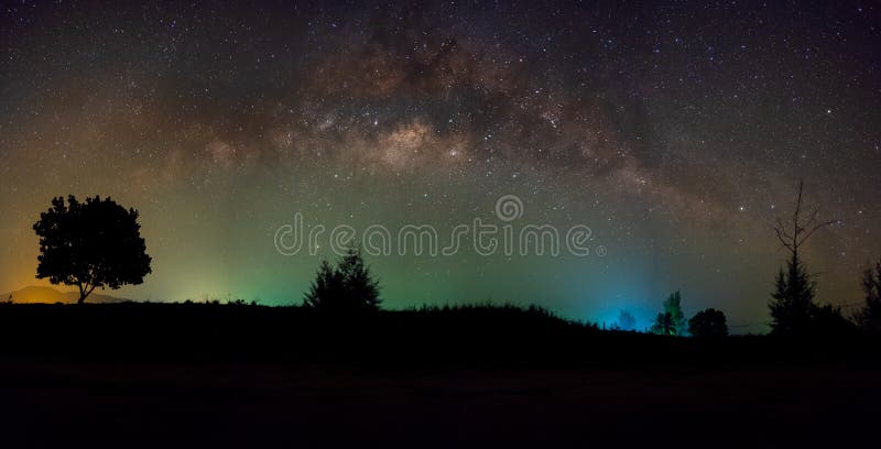 Milky Way Over the Mountain Stock Image - Image of black, nature: 255662245