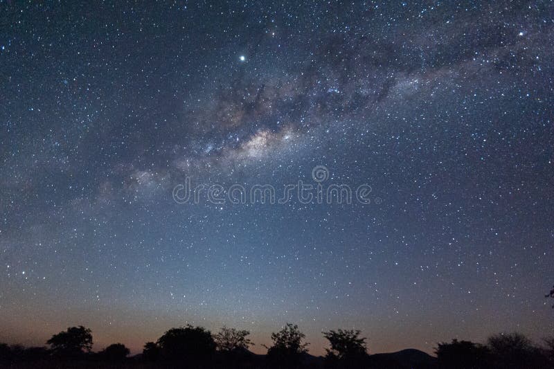 The Milky way over Namibia stock image. Image of outdoors - 266388405