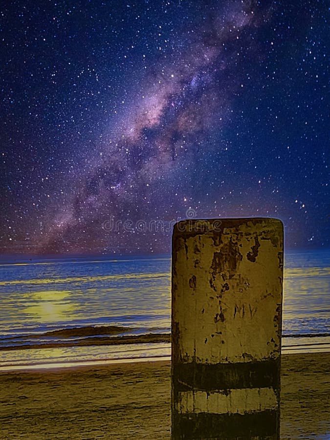 Milky Way Over the North Sea Stock Image - Image of north, starry ...
