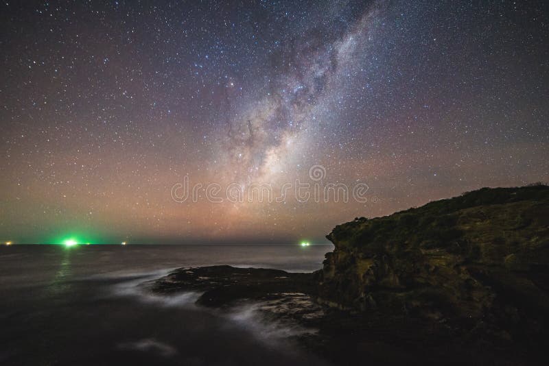 The Milky Way Over the Ocean Stock Image - Image of dark, astro: 158265831