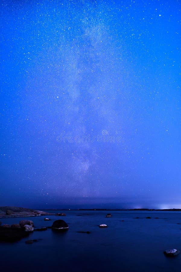 Milky way over the sea stock photo. Image of seascape - 261601514