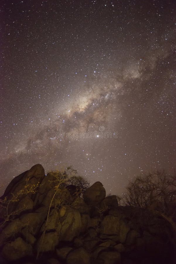 Milky Way in rocks stock image. Image of dark, mountains - 272245505