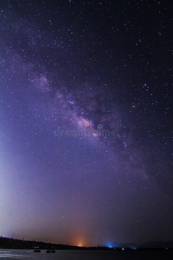Milky way on the sky stock image. Image of science, constellation ...