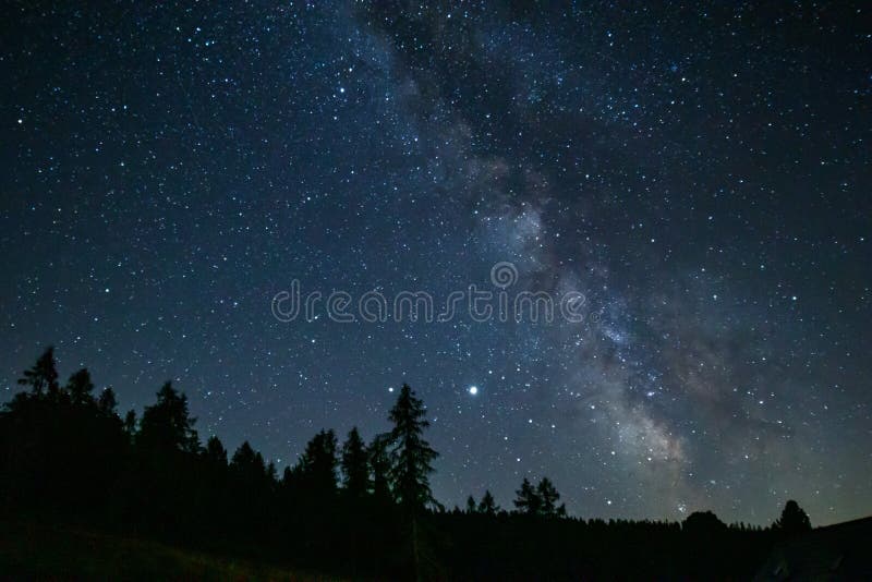 The Milky Way on a Starry Night Stock Photo - Image of night, dark ...