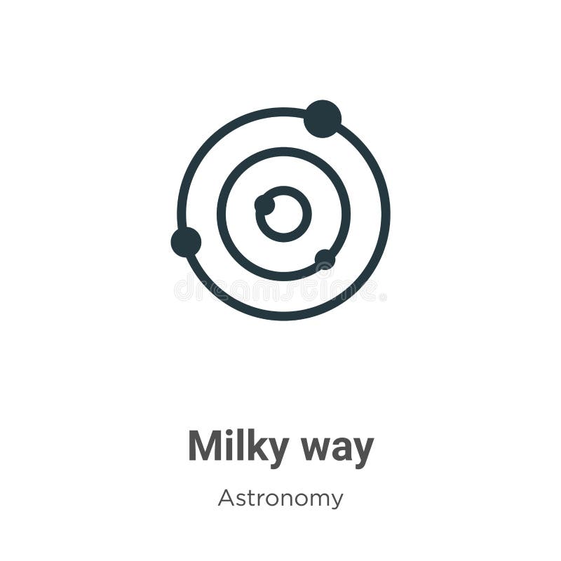 Milky Way Icon In Cartoon Style On White Background. Space Symbol Stock ...