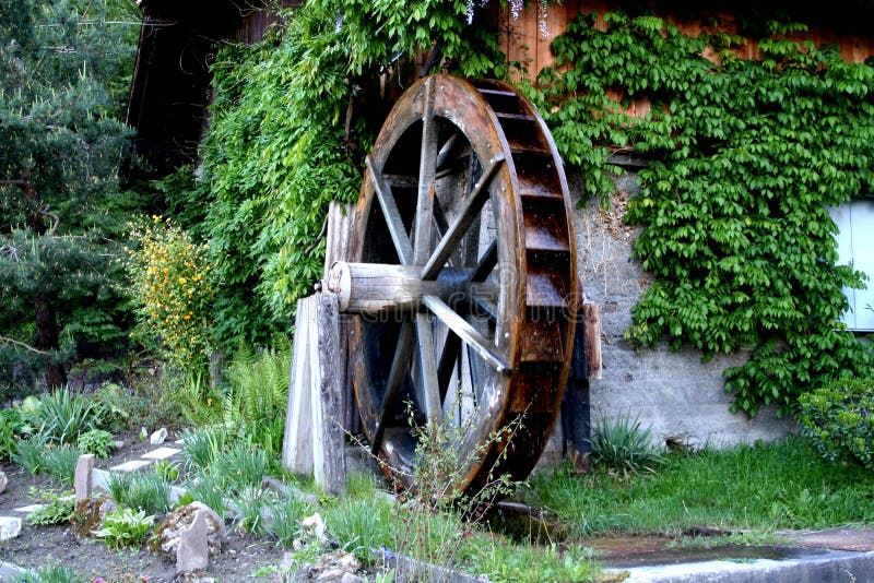 Grist Mill Water Wheel stock photo. Image of ground, wheel - 1253400