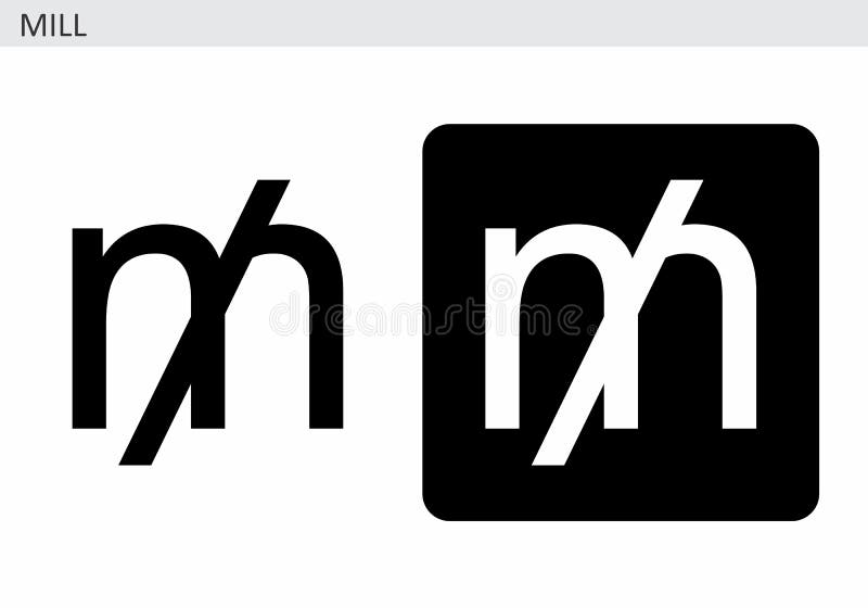 Mill currency symbol stock illustration. Illustration of vector - 188650701