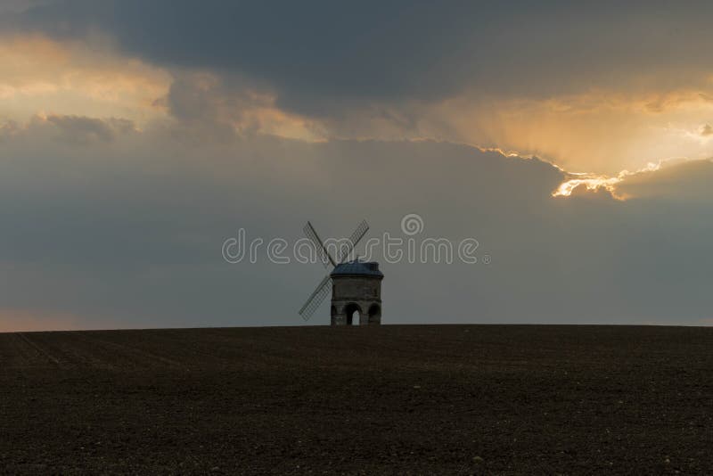Mill Embraced by the Sun Rays. Stock Photo - Image of hill, isolation ...