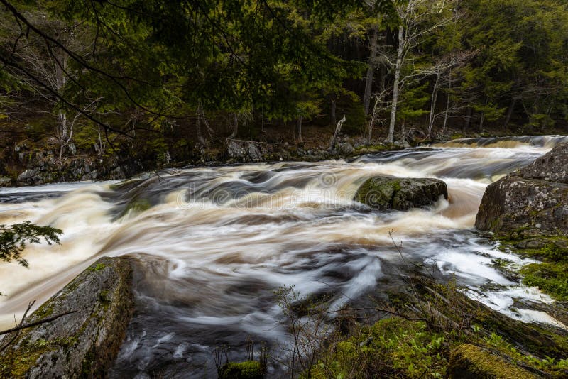 Mill Falls and River in Nova Scotia Canada Stock Photo - Image of ...