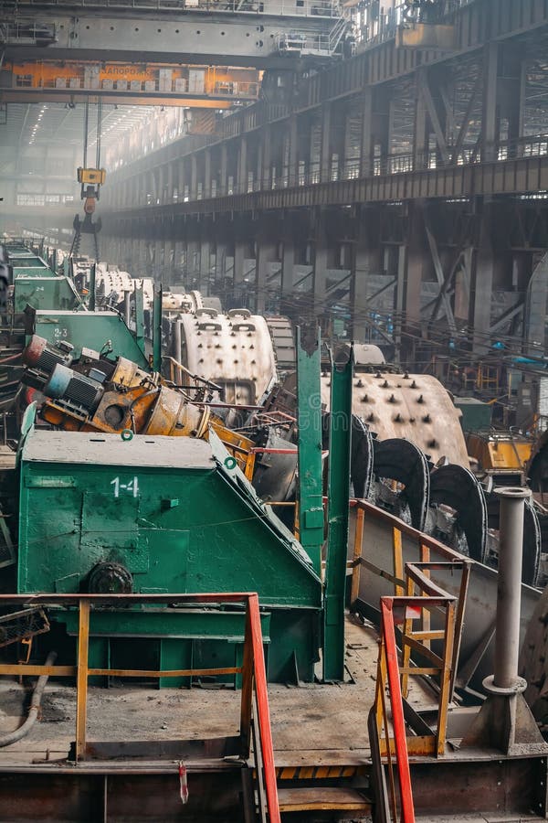 Mill Grinds Ore in Ore Dressing Treatment Plant Stock Image - Image of ...