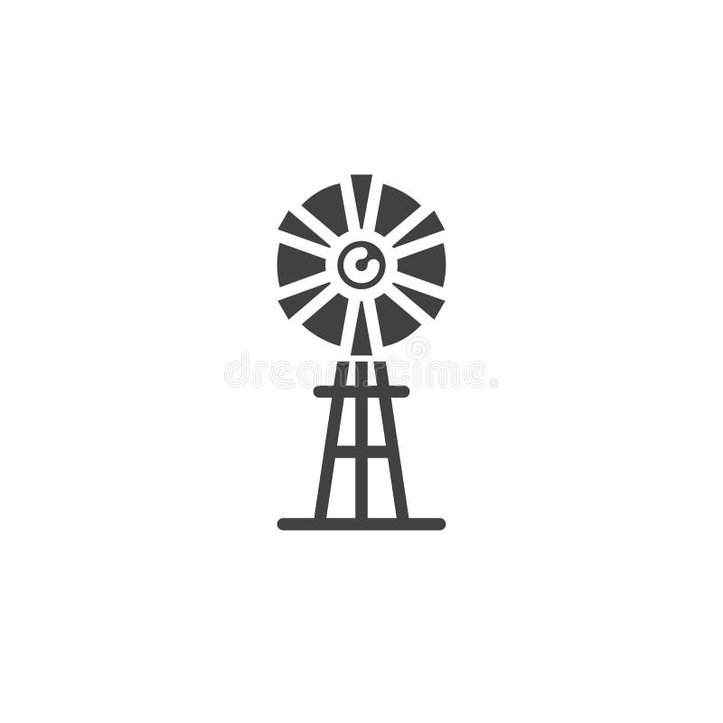 Mill icon vector stock vector. Illustration of single - 100044089