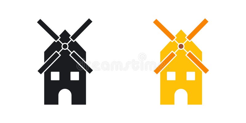 Mill icon vector stock vector. Illustration of outline - 348158662
