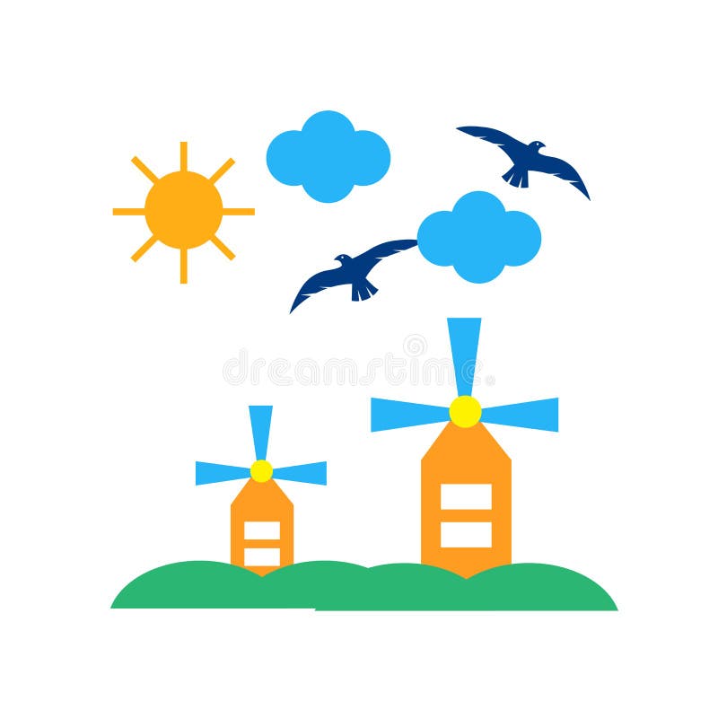 Mill Icon Vector Sign and Symbol Isolated on White Background Stock ...