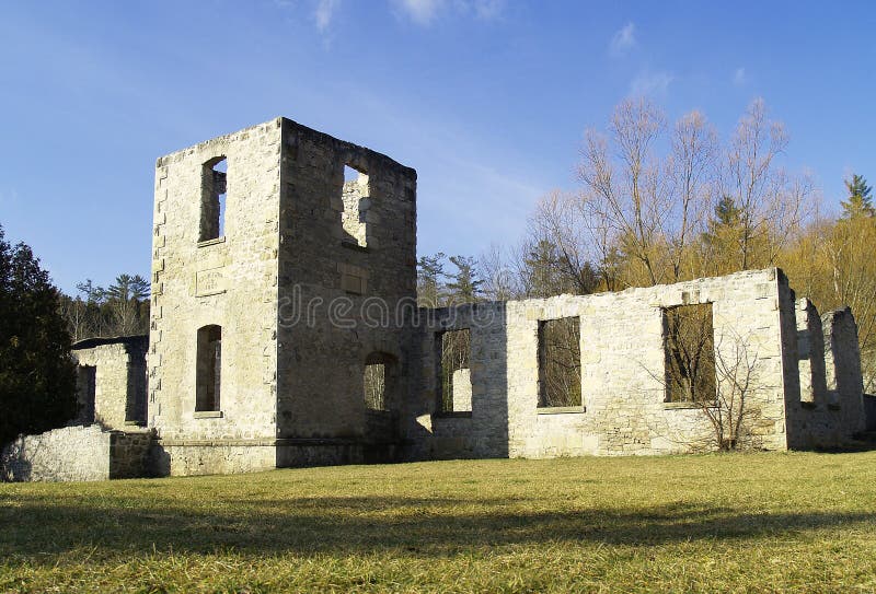 Mill Ruins stock image. Image of empty, crumbling, wall - 1745149