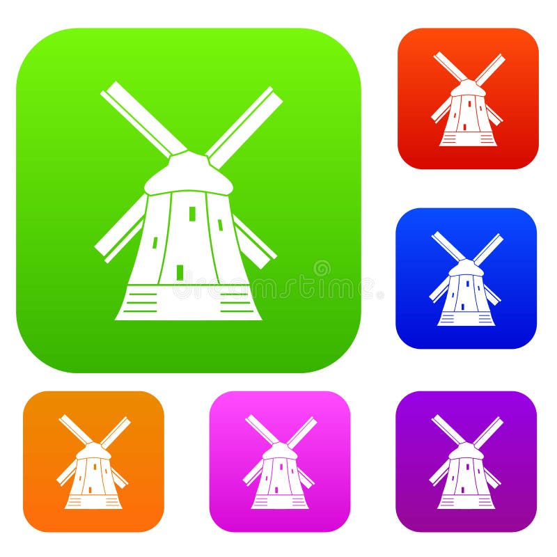 Mill set collection stock vector. Illustration of mill - 97946904