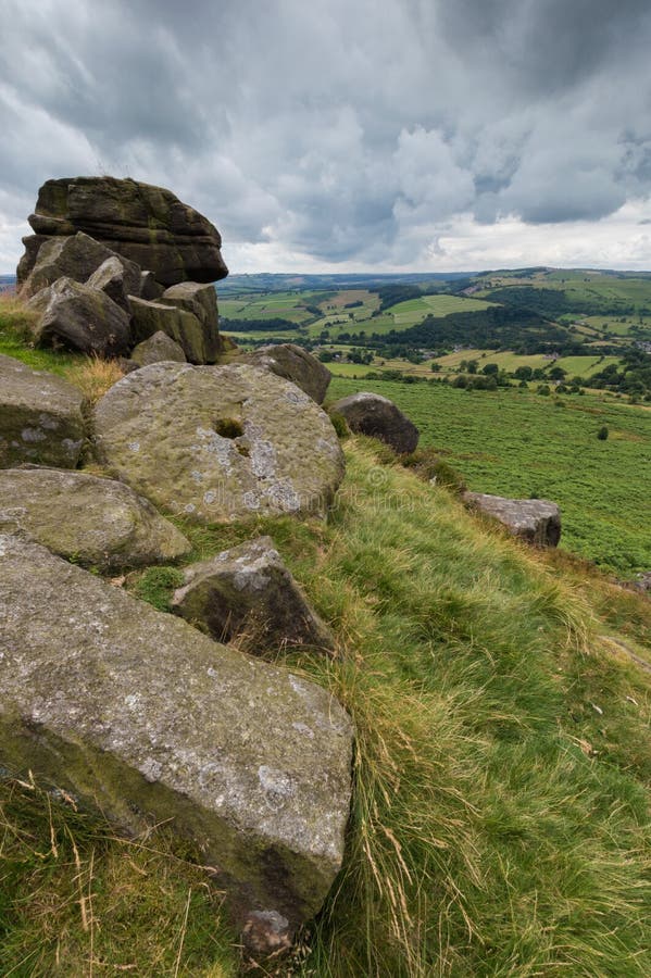 Mill Stone at Baslow Edge stock photo. Image of baslow - 78871686