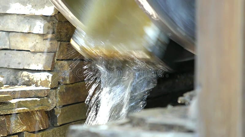 The Mill Wheel Turns with the Power of Stream Stock Footage - Video of ...