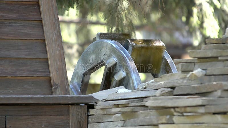 The Mill Wheel Turns with the Power of Stream Stock Video - Video of ...