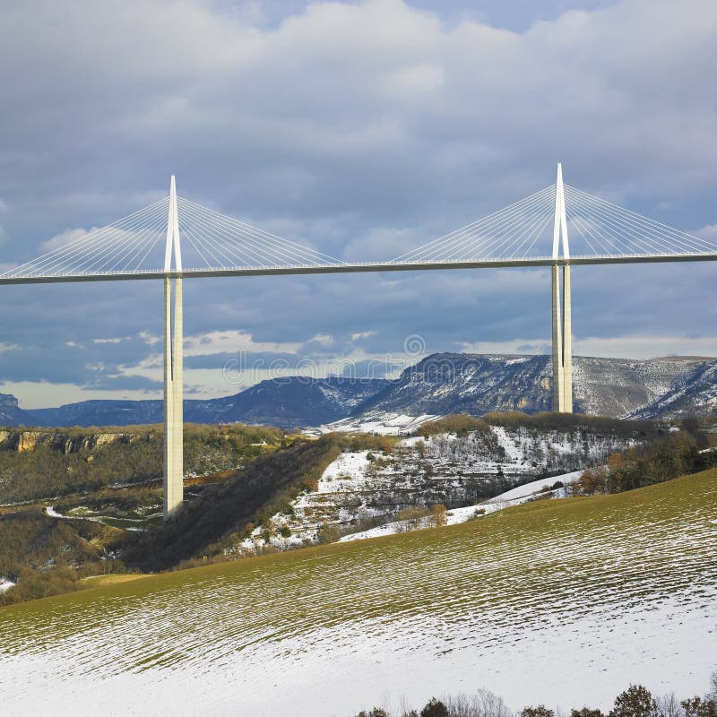 Millau Viaduct editorial stock photo. Image of world - 17019248