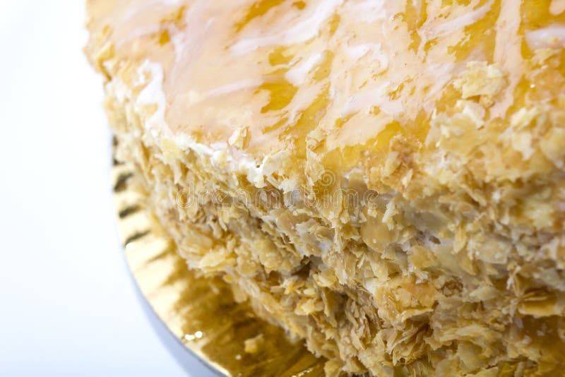 Mille feuille cake stock photo. Image of cream, brown - 24319822