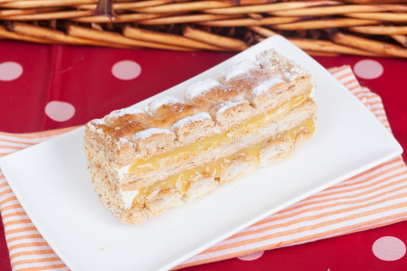 Mille-foglie cake stock image. Image of gastronomy, snack - 24874623