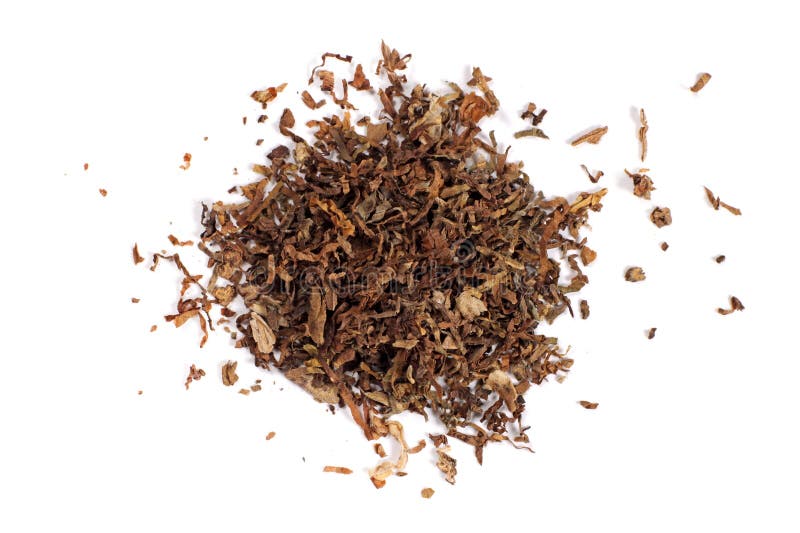 Milled Dry Tobacco Leaves Isolated on White Stock Photo - Image of ...