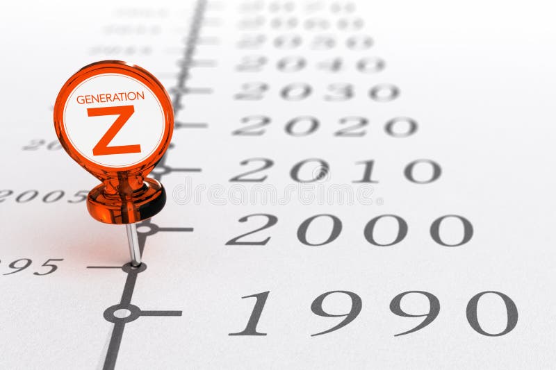 Millenials, Z Generation stock illustration. Illustration of young ...