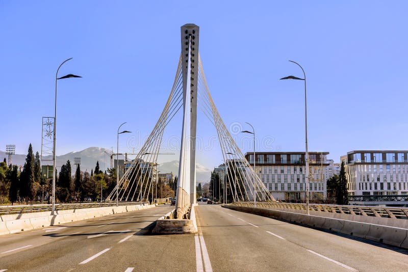 Podgorica, Montenegro. Millennium Bridge. Editorial Stock Photo - Image ...