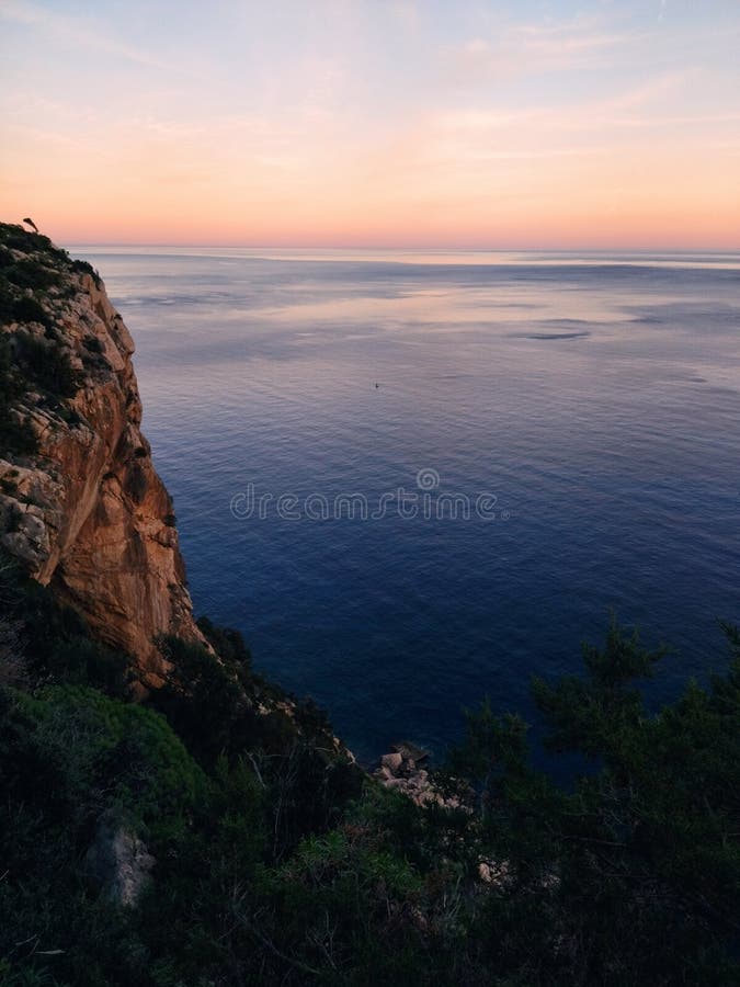 Millenium Cave in a Limestone Cliff in Cala Gonone Sardinia Stock Image ...
