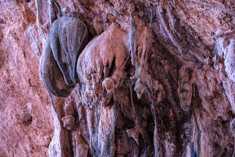 Millenium Cave in a Limestone Cliff in Cala Gonone Sardinia Stock Image ...