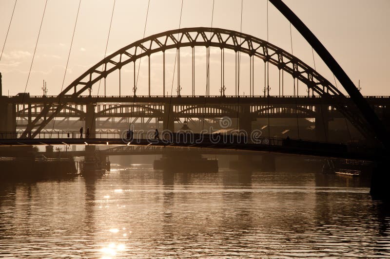 Bridge Newcastle Silhouette Tyne Stock Photos - Free & Royalty-Free ...