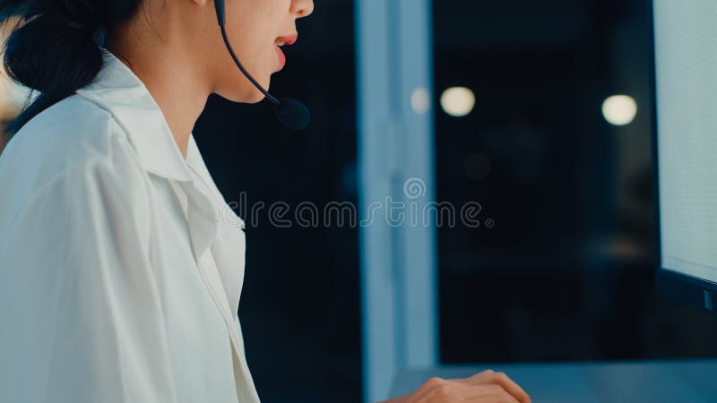 Millennial Asia Young Call Center Agent or Customer Support Service ...