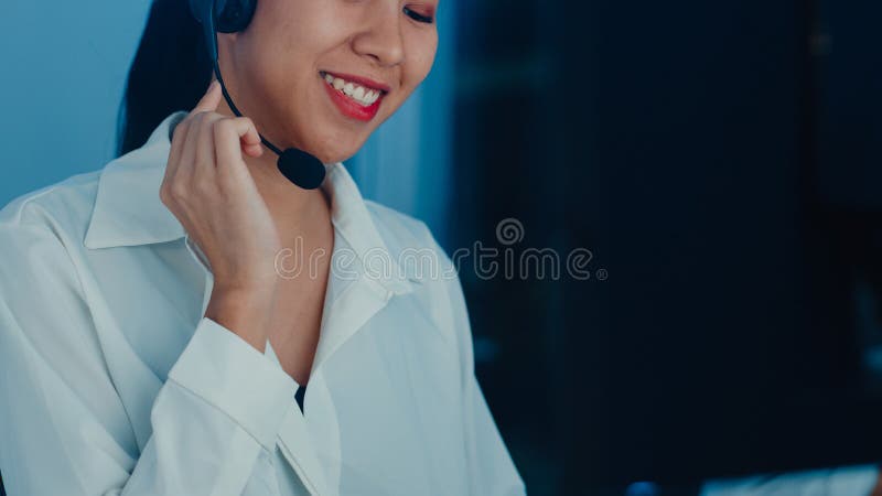 Millennial Asia Young Call Center Agent or Customer Support Service ...