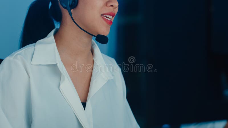 Millennial Asia Young Call Center Agent or Customer Support Service ...