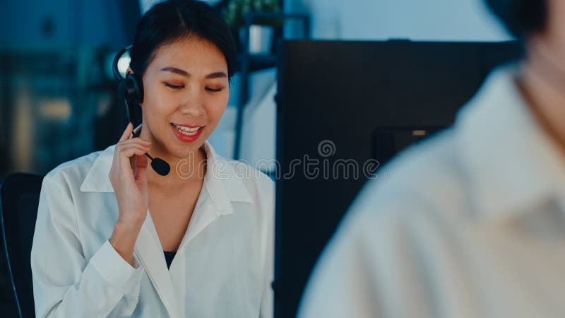 Millennial Asia Young Call Center Team or Customer Support Service ...