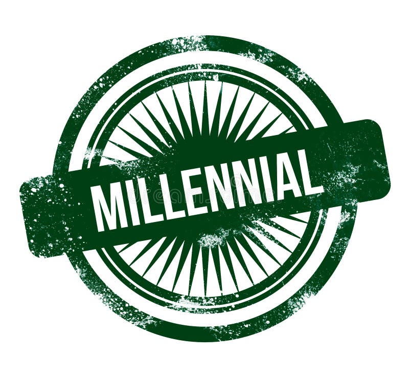Millennial - Green Grunge Stamp Stock Illustration - Illustration of ...
