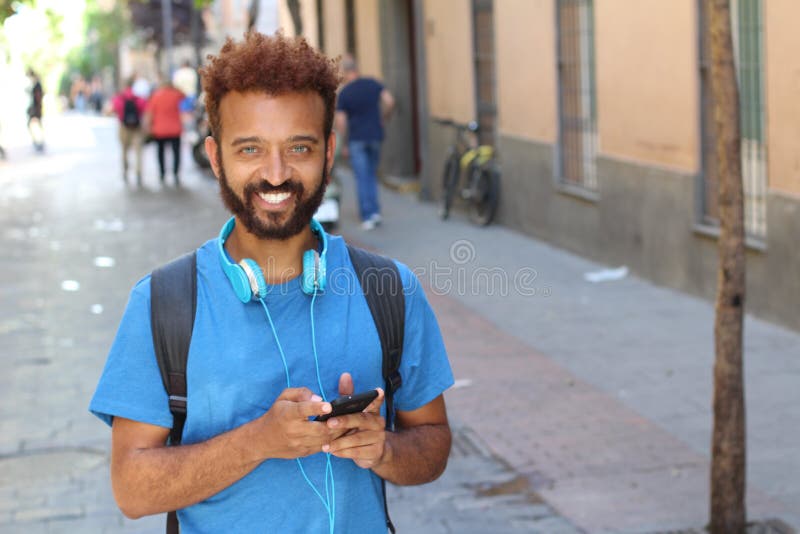 Millennial Holding Phone on the Street Stock Image - Image of lifestyle ...