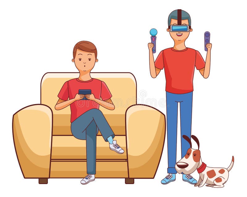 Millennial People Gaming Party Stock Vector - Illustration of gamer ...