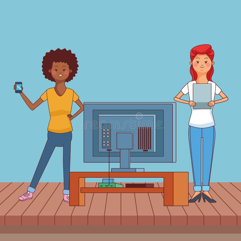 Millennial People Gaming Party Stock Vector - Illustration of social ...