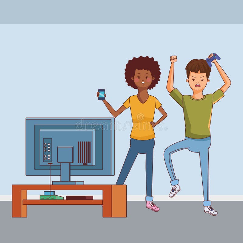 Millennial People Gaming Party Stock Vector - Illustration of member ...