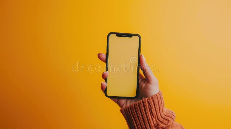 Millennial Using Smartphone, Side View. Stock Illustration ...
