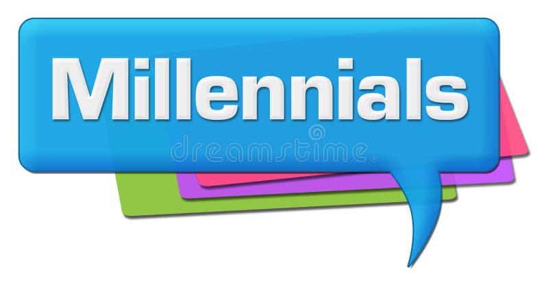 Millennials Blue Colorful Comment Symbol Stock Illustration ...