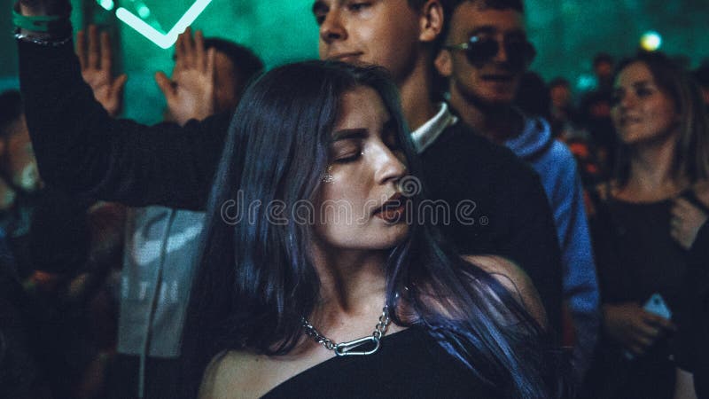 Millennials are Dancing in Night Club. Night Club Party Editorial Stock ...