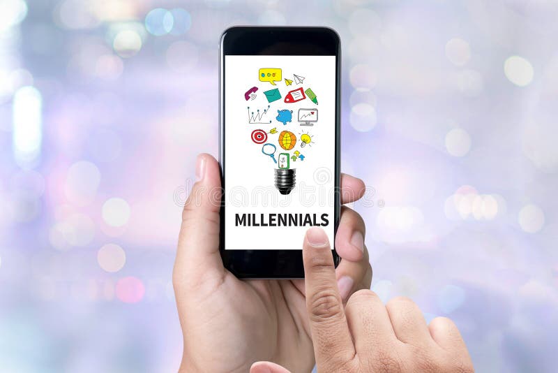 Hello I am a Millennial Generation Y Nametag Sticker Stock Illustration ...