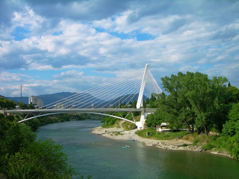 Millennium Bridge, Podgorica, Montenegro Editorial Stock Photo - Image ...