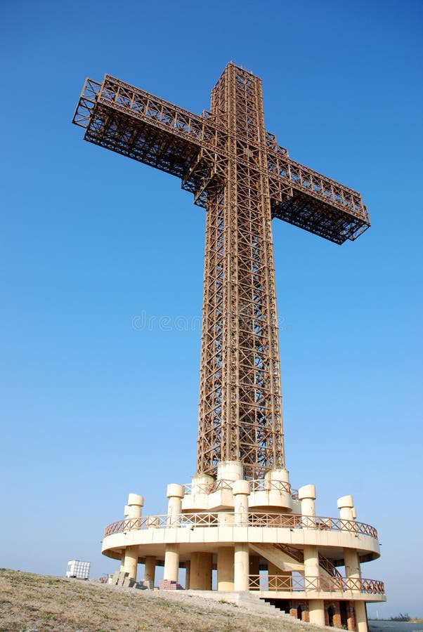 Millennium Cross stock photo. Image of cross, vodno, controversial ...