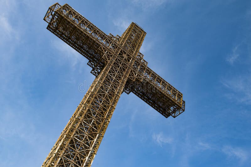 The Millennium Cross at the Top of Mount Vodno in Skopje Stock Image ...