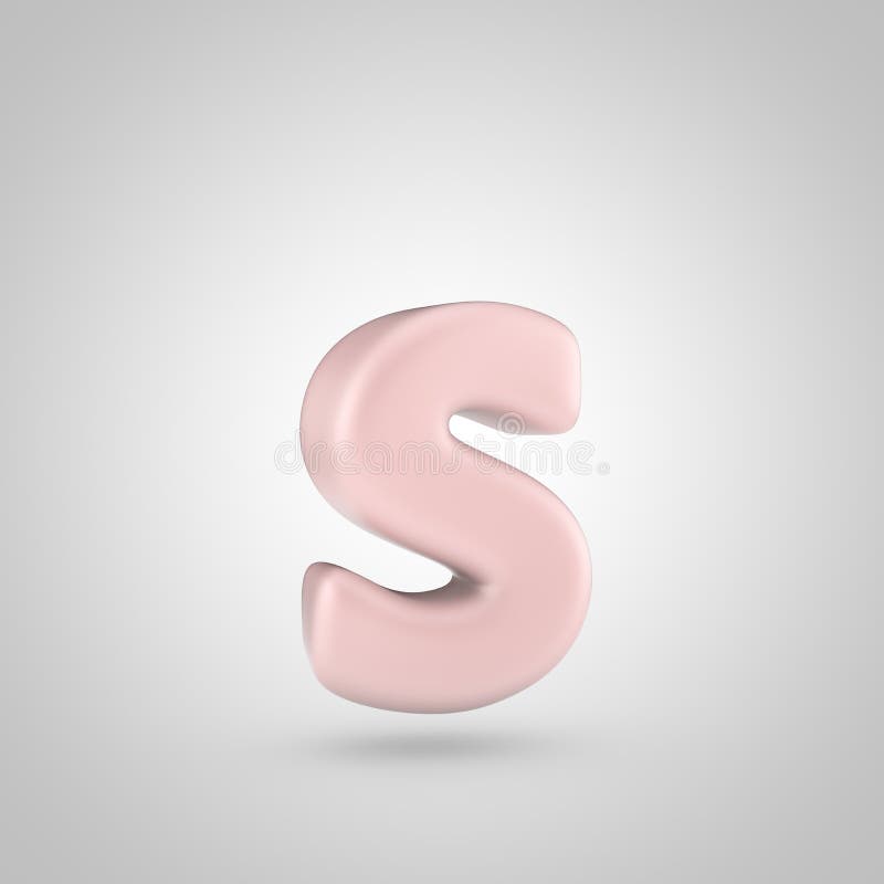Millennium Pink Color Letter U Uppercase on White Background Stock ...