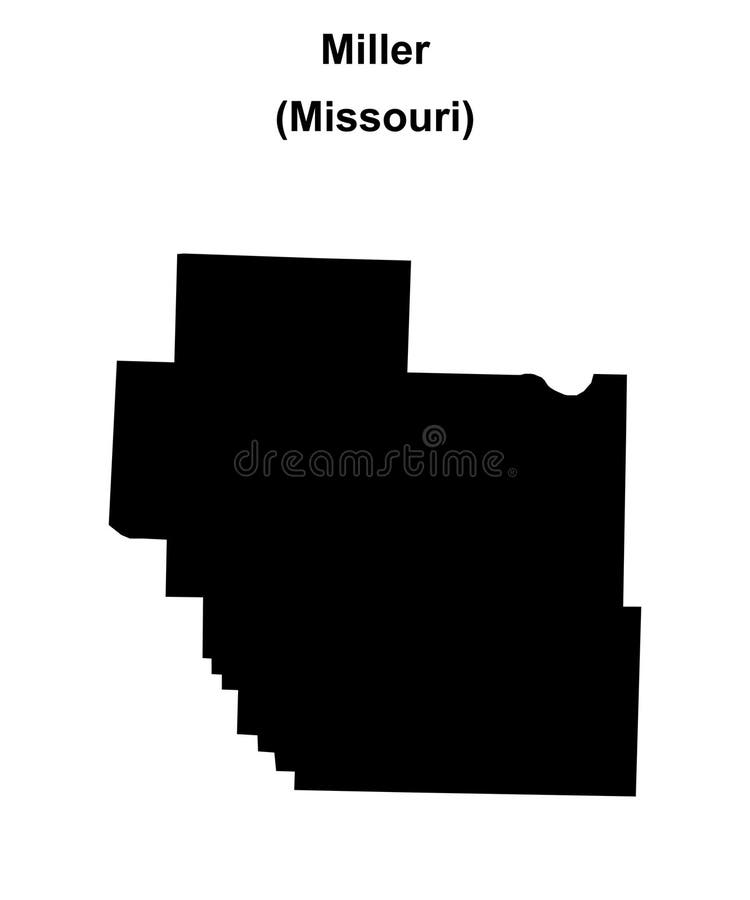 Miller outline map stock vector. Illustration of area - 361615038