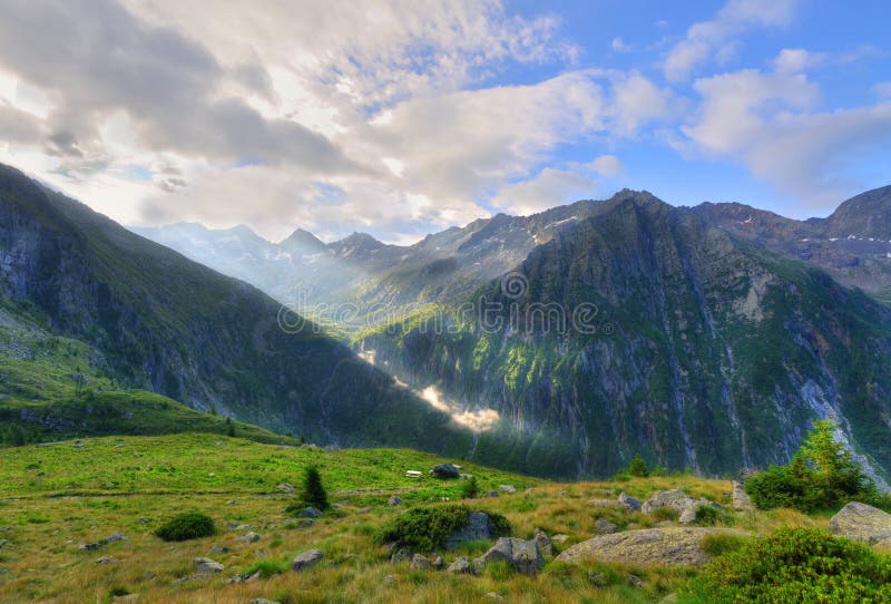 The Miller Valley after a Morning Storm Stock Photo - Image of brescia ...